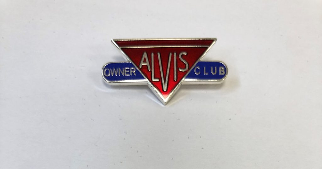AOC Lapel Badge – Red With Blue Wings – ALVIS