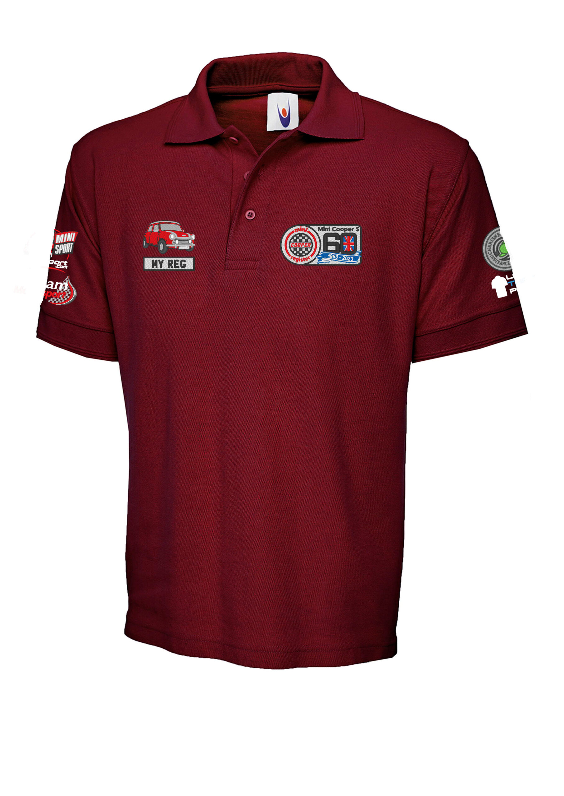 60th Cooper S – Polo Shirt – My Car (Optional Sponsor Logos) – MCR