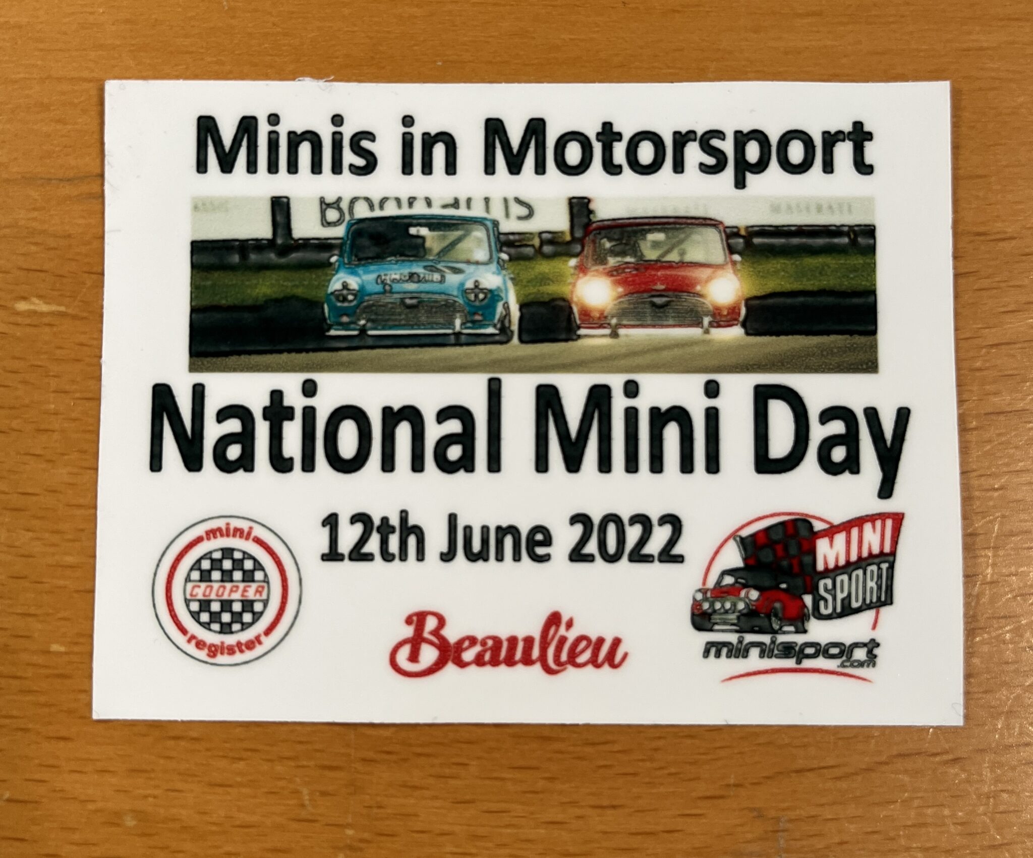 Sticker Beaulieu Mini Cooper Day 2022 Sticker 80mm wide – MCR